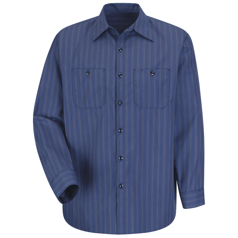 Men's Long Sleeve Industrial Striped Work Shirt | Red Kap®