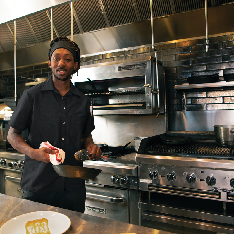 Men's Short Sleeve Cook Shirt with OilBlok + MIMIX™ | Red Kap®